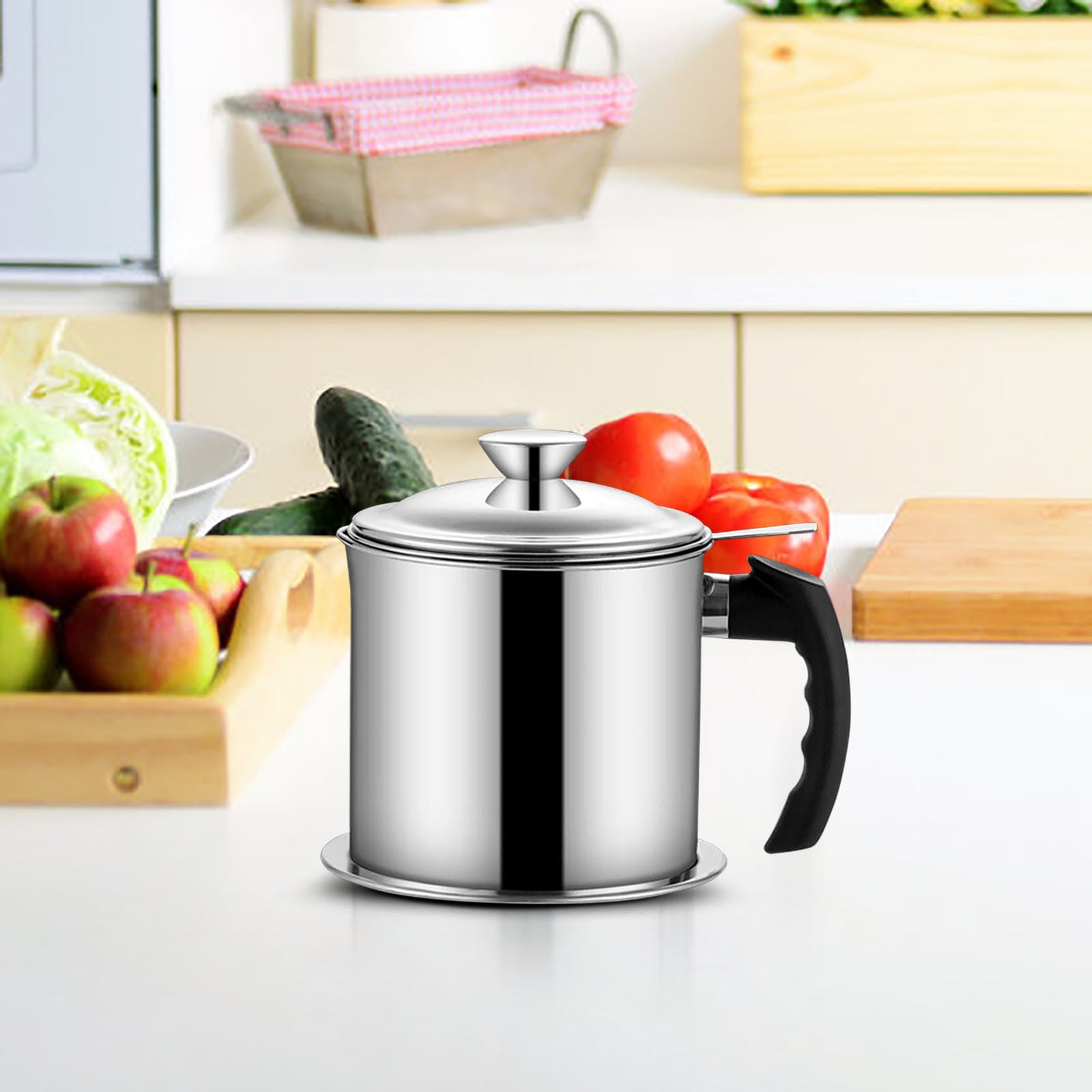 304 Stainless Steel Oil Dispenser with Built-in Filter & Drip Tray ...