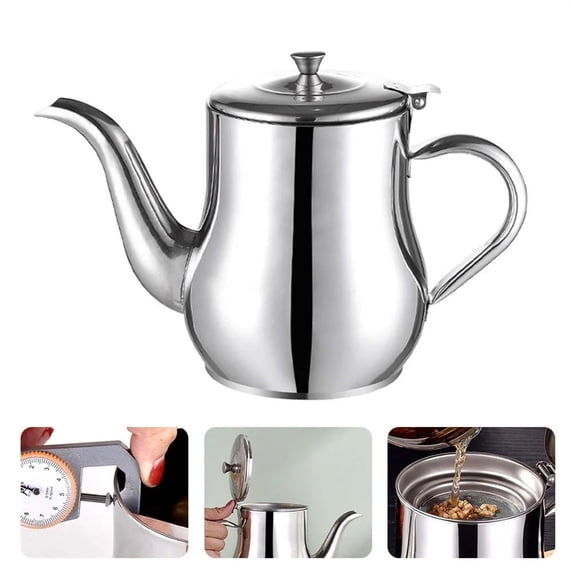 304 Stainless Steel Oil Strainer Pot with Lid - Filter Container for ...