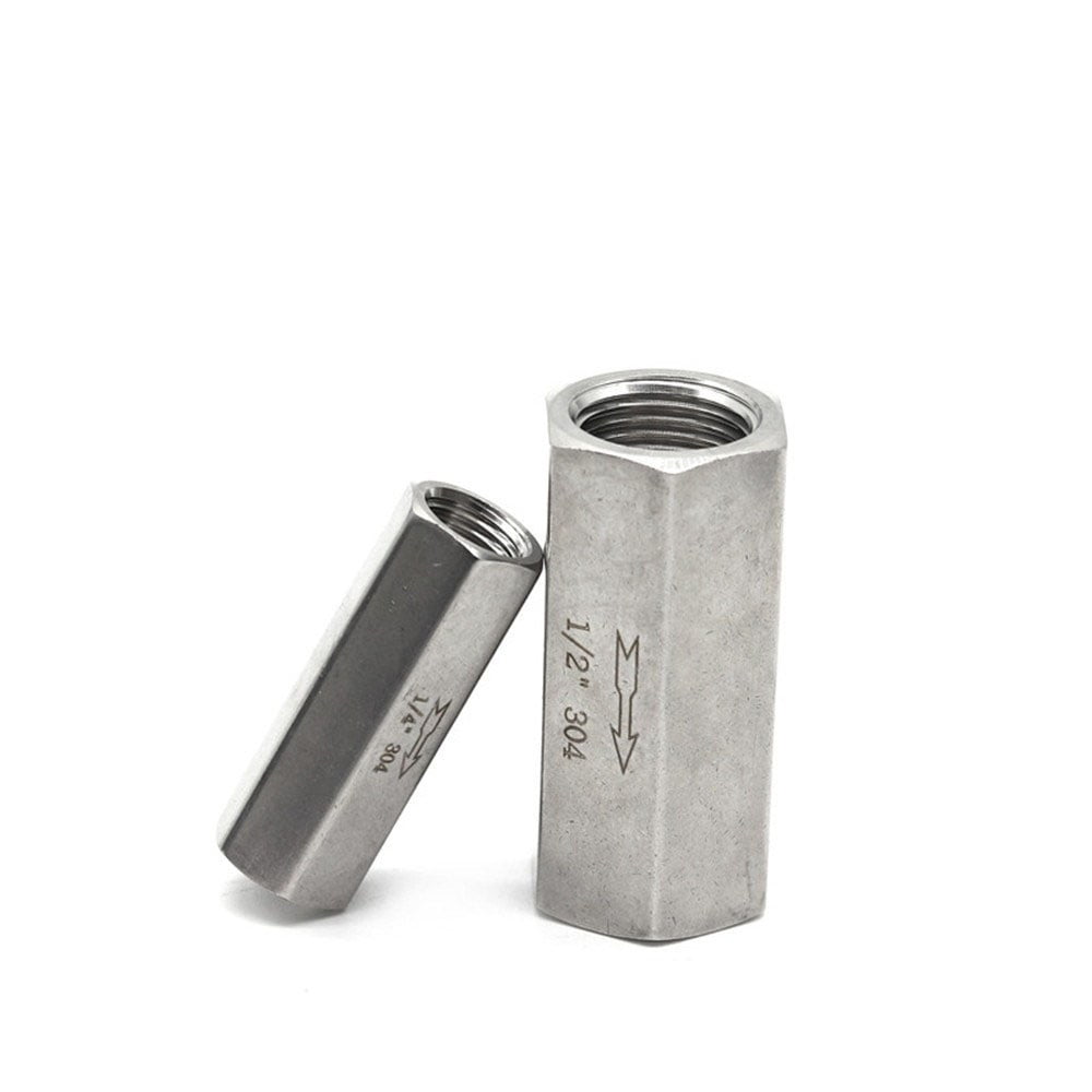 304 Stainless Steel One-way Check Valve Full Port 1/8" 1/4" 3/8" 1/2" 3 ...