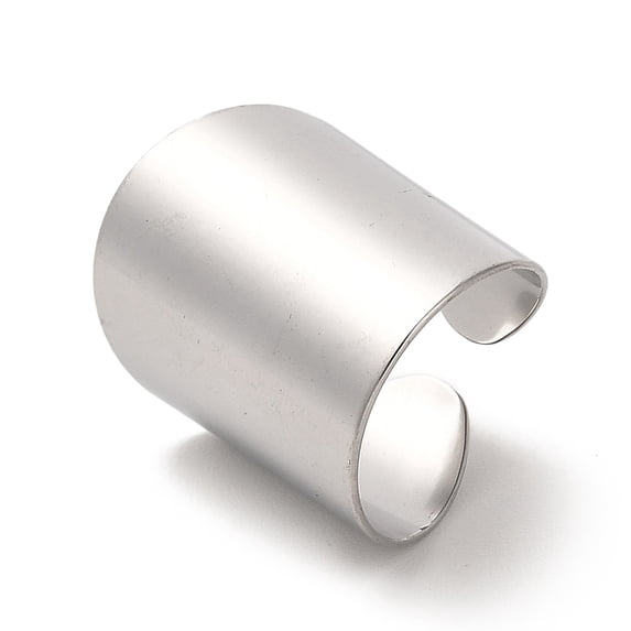 304 Stainless Steel Open Cuff Ring Wide Plain Band Ring Stainless Steel ...