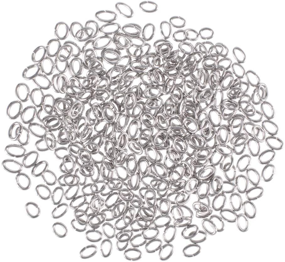 304 Stainless Steel Open Jump Rings Jewelry Findings Oval Stainless ...