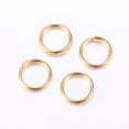 304 Stainless Steel Open Jump Rings Round Golden 7x0.9mm 19 Gauge Inner ...