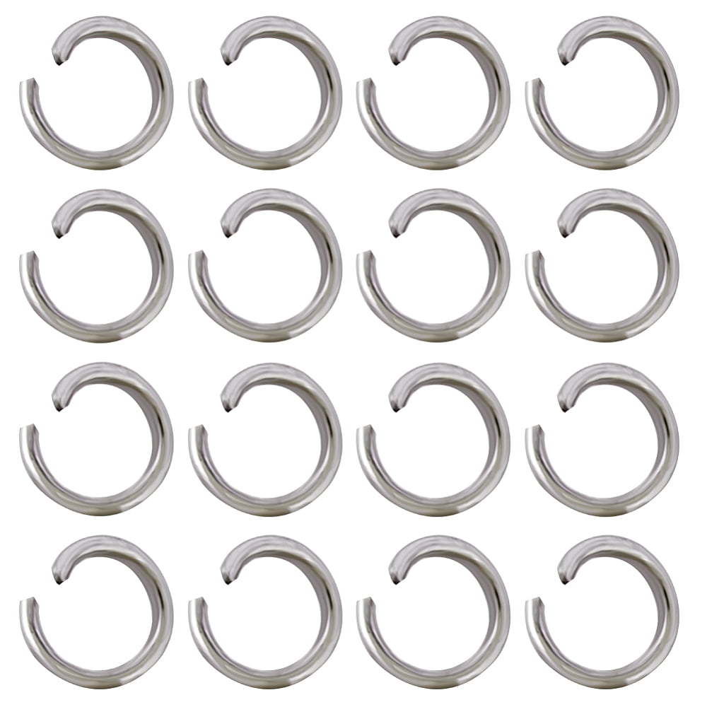 304 Stainless Steel Open Jump Rings Round Stainless Steel Color 22 ...