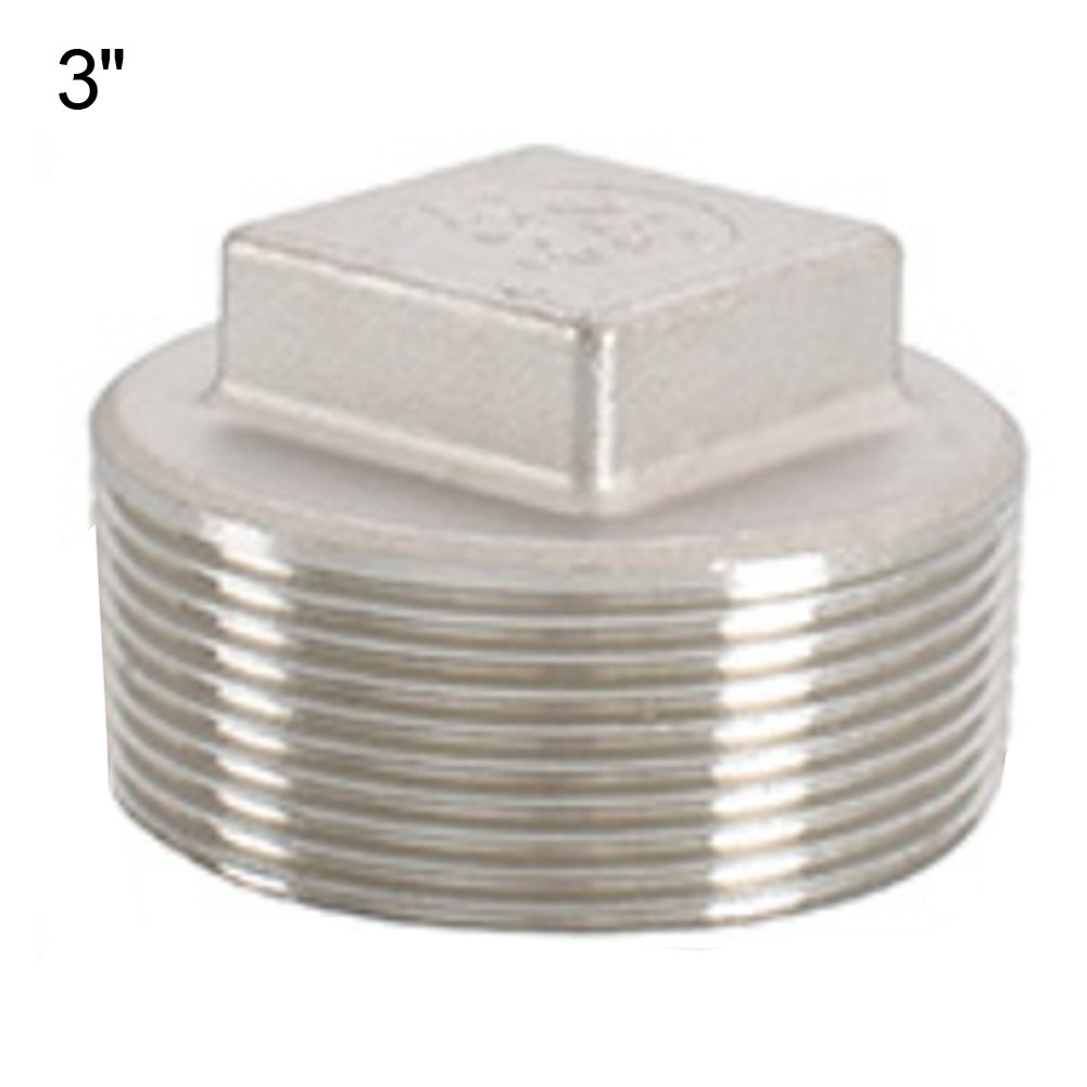 304 Stainless Steel Outer Screw Plug Inner Screw Water Pipe Plug Square ...
