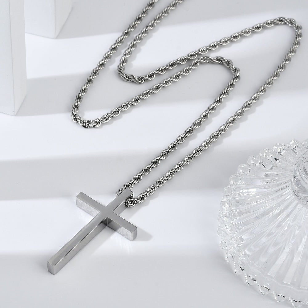 304 Stainless Steel Pendant Rope Chain Necklaces Stainless Steel Color ...
