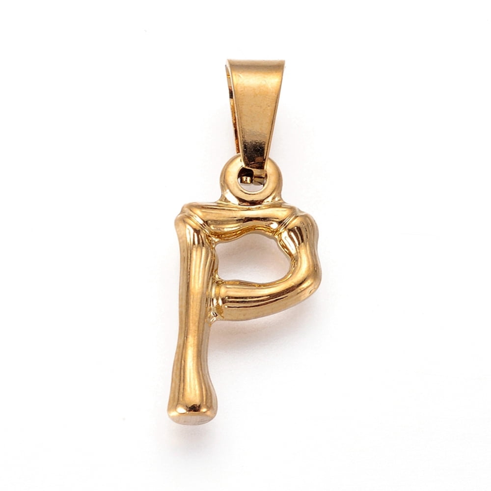 304 Stainless Steel Pendants Bamboo style Letter Ion Plating(IP) Real ...