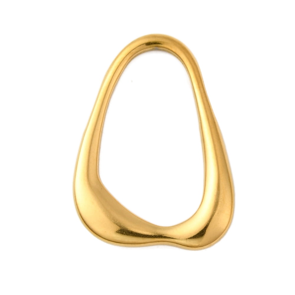 304 Stainless Steel Pendants Ion Plating(IP) Teardrop Charm Golden ...