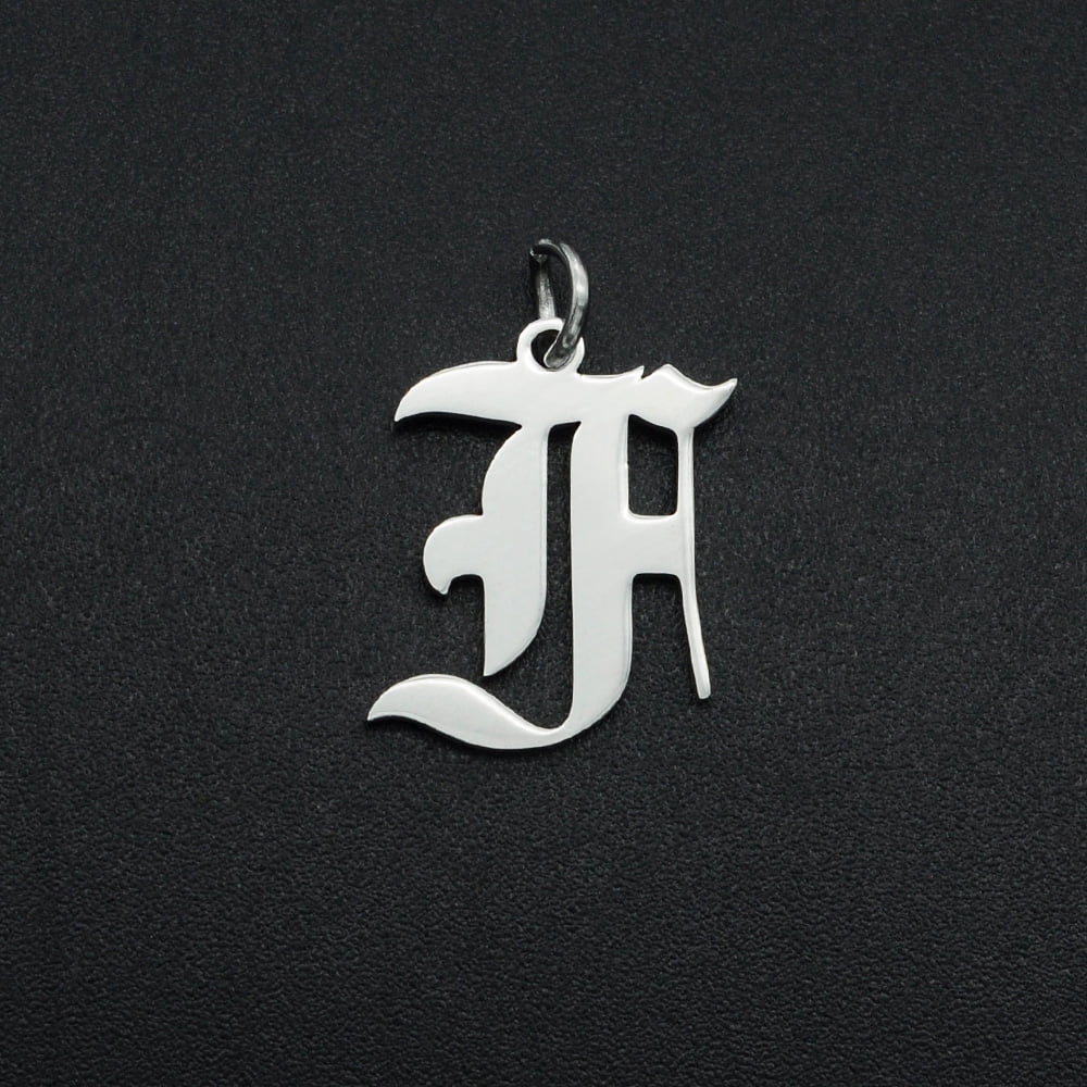 304 Stainless Steel Pendants with Jump Ring Old English Letter Laser ...