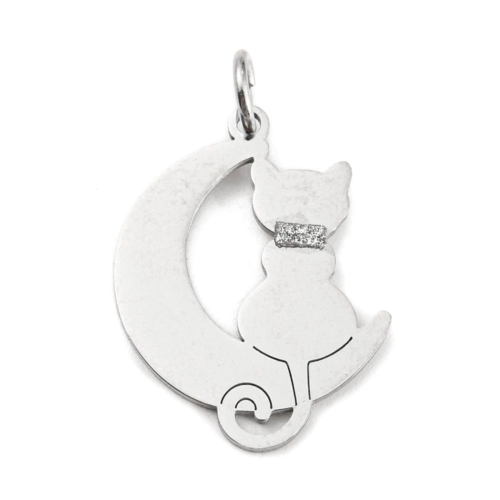 304 Stainless Steel Pendants with Jump Ring and Glitter Mirror Polished ...