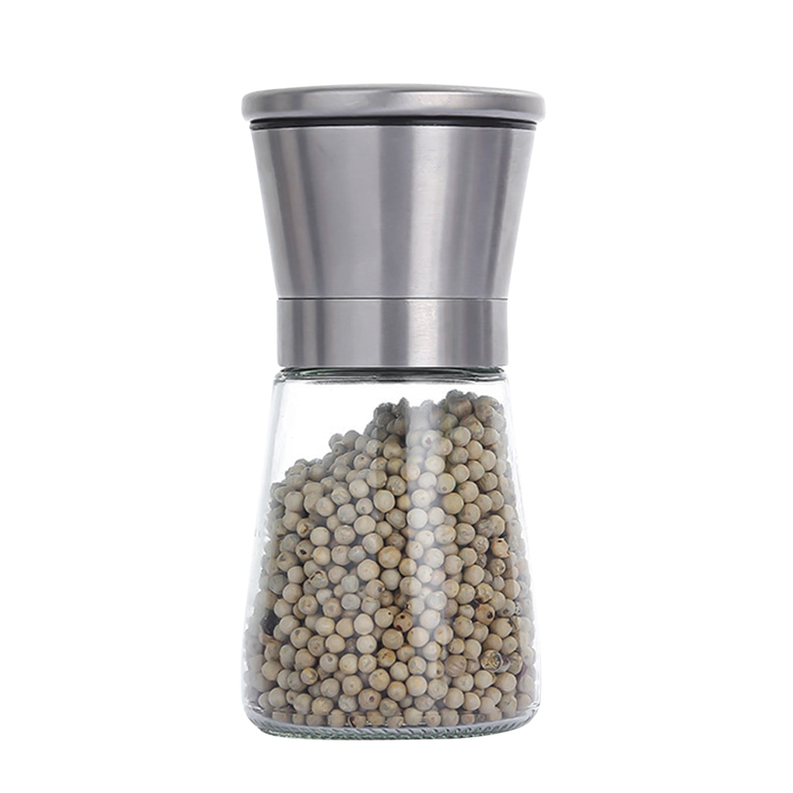 304 Stainless Steel Pepper Grinder Glass Bottle Manual Ceramic Grinding ...