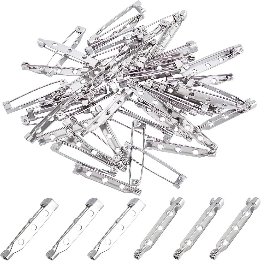304 Stainless Steel Pin Brooch Back Bar Findings Stainless Steel Color ...