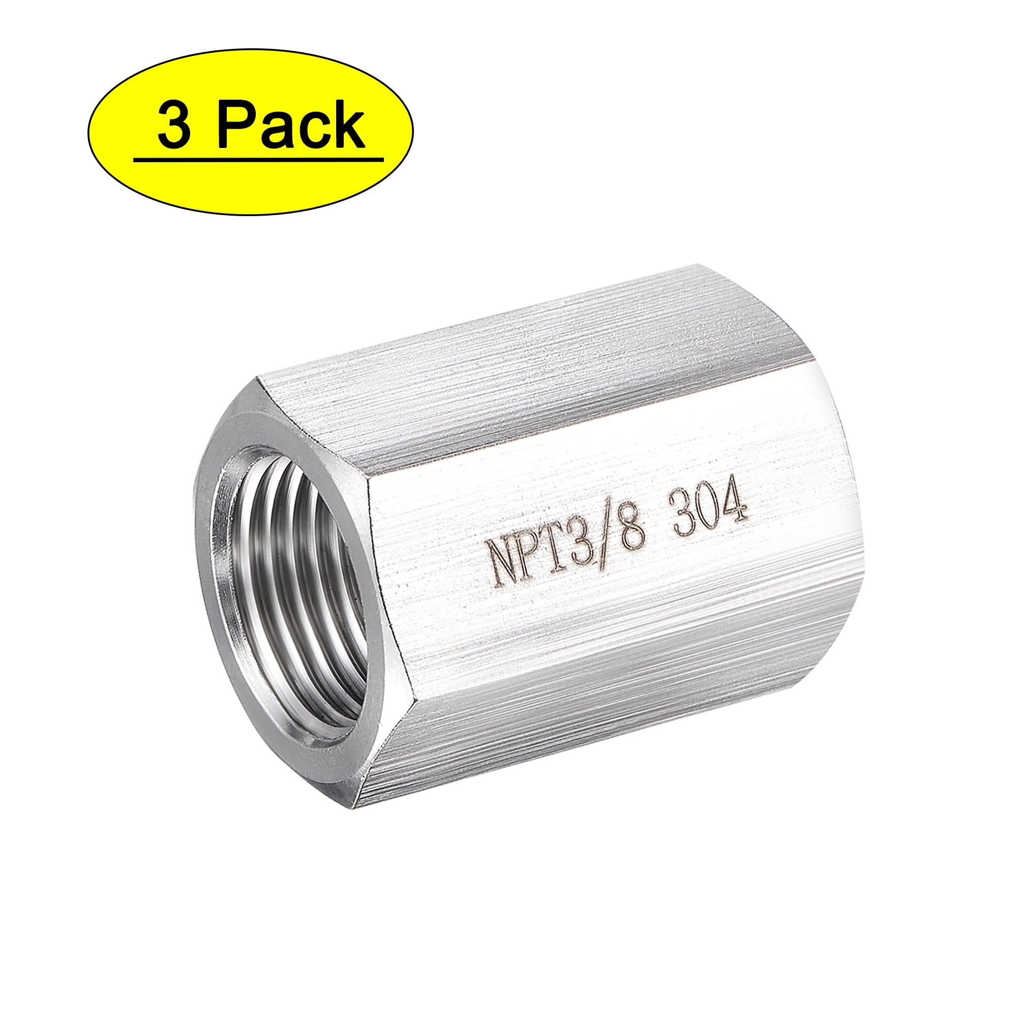304 Stainless Steel Pipe Fitting Reducer Adapter 3 8npt Female X 3 8npt