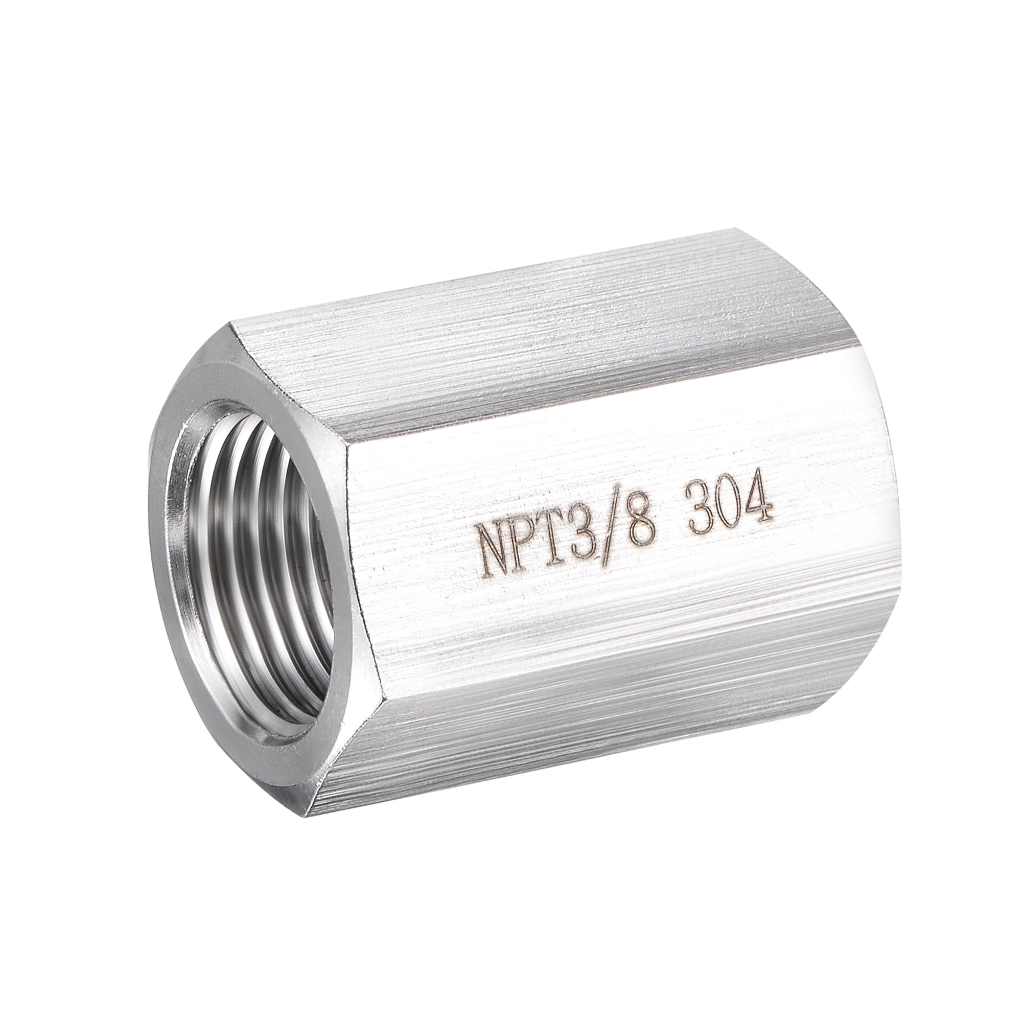 304 Stainless Steel Pipe Fitting Reducer Adapter 3/8NPT Female x 3/8NPT ...