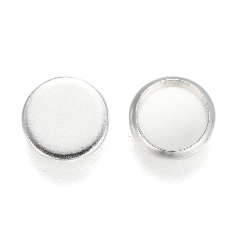 304 Stainless Steel Plain Edge Bezel Cups Cabochon Settings Flat Round ...