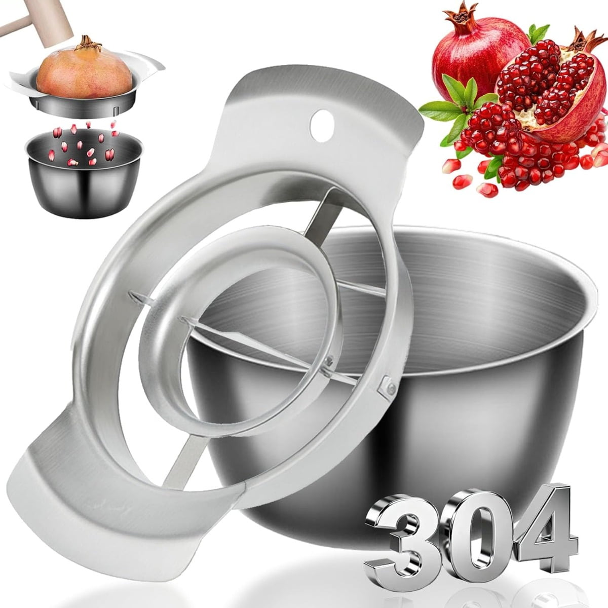304 Stainless Steel Pomegranate Peeling Tool, 2026 Upgrade Pomegranate ...