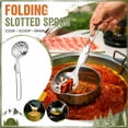 304 Stainless Steel Portable Camp Cookware Strainer, Strainer Spoon for ...