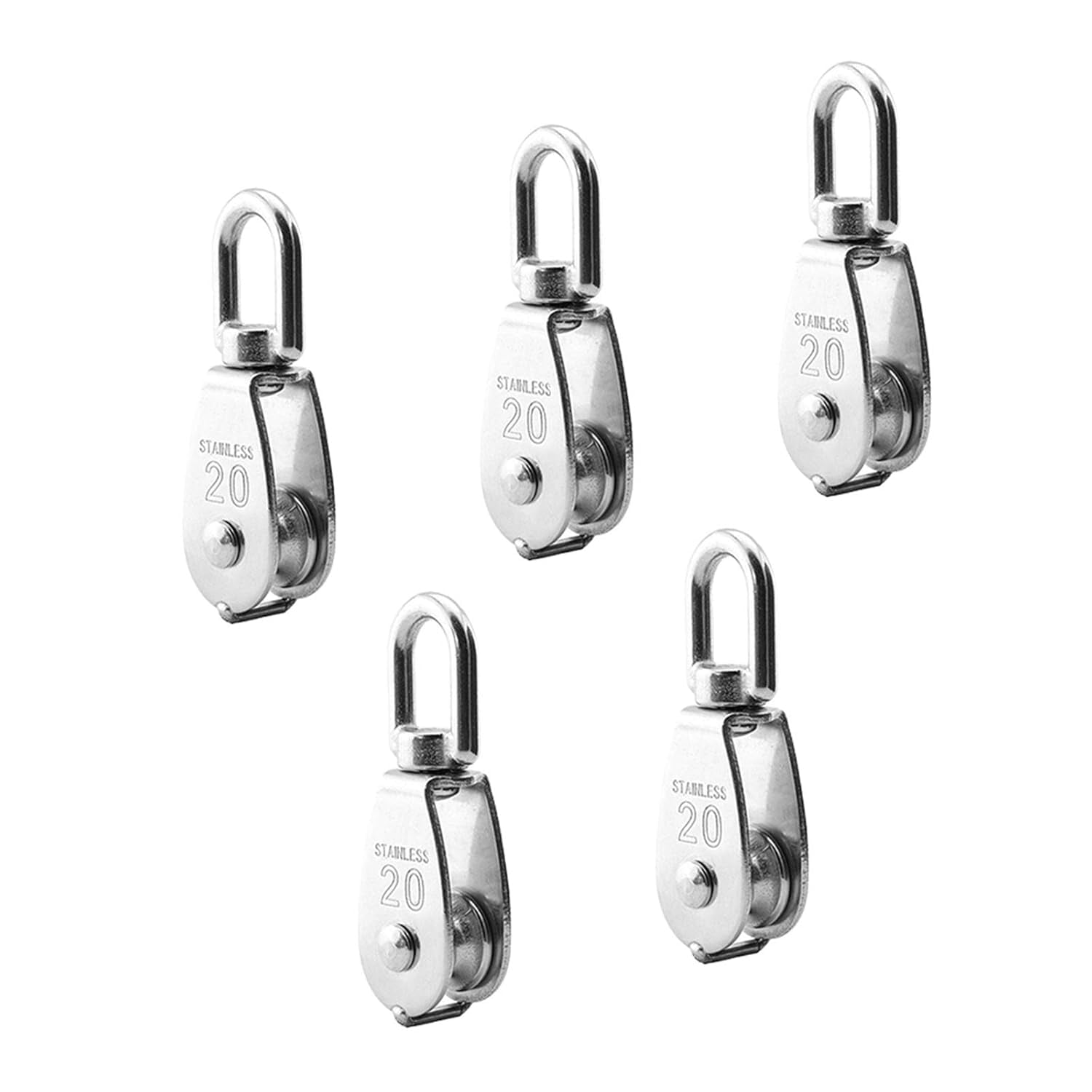 304 Stainless Steel Pulley Block, Heavy Duty Swivel Bearing, 20MM Size ...