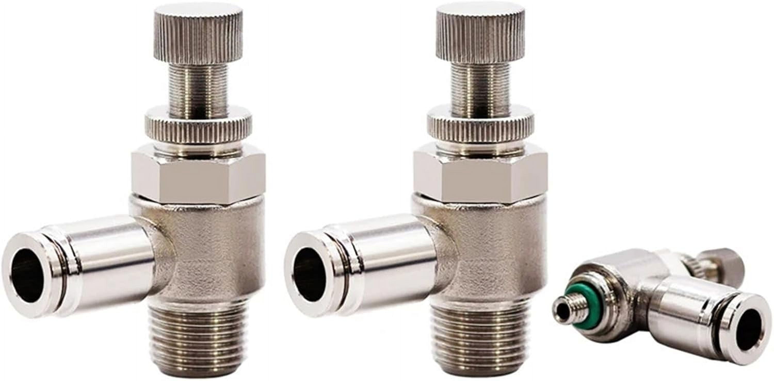 304 Stainless Steel Quick Connector Cylinder Throttle Valve Adjustment Speed Control Valve SL4/6 ...