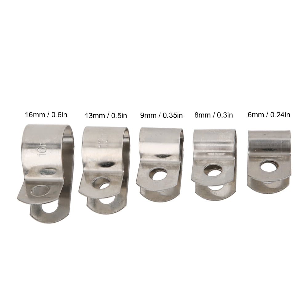 304 Stainless Steel R-Type Cable Clips Assortment Kit - 80 Piece Set ...