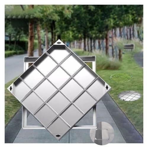 304 Stainless Steel Recessed Square Manhole Cover with Frame Heavy-Duty ...