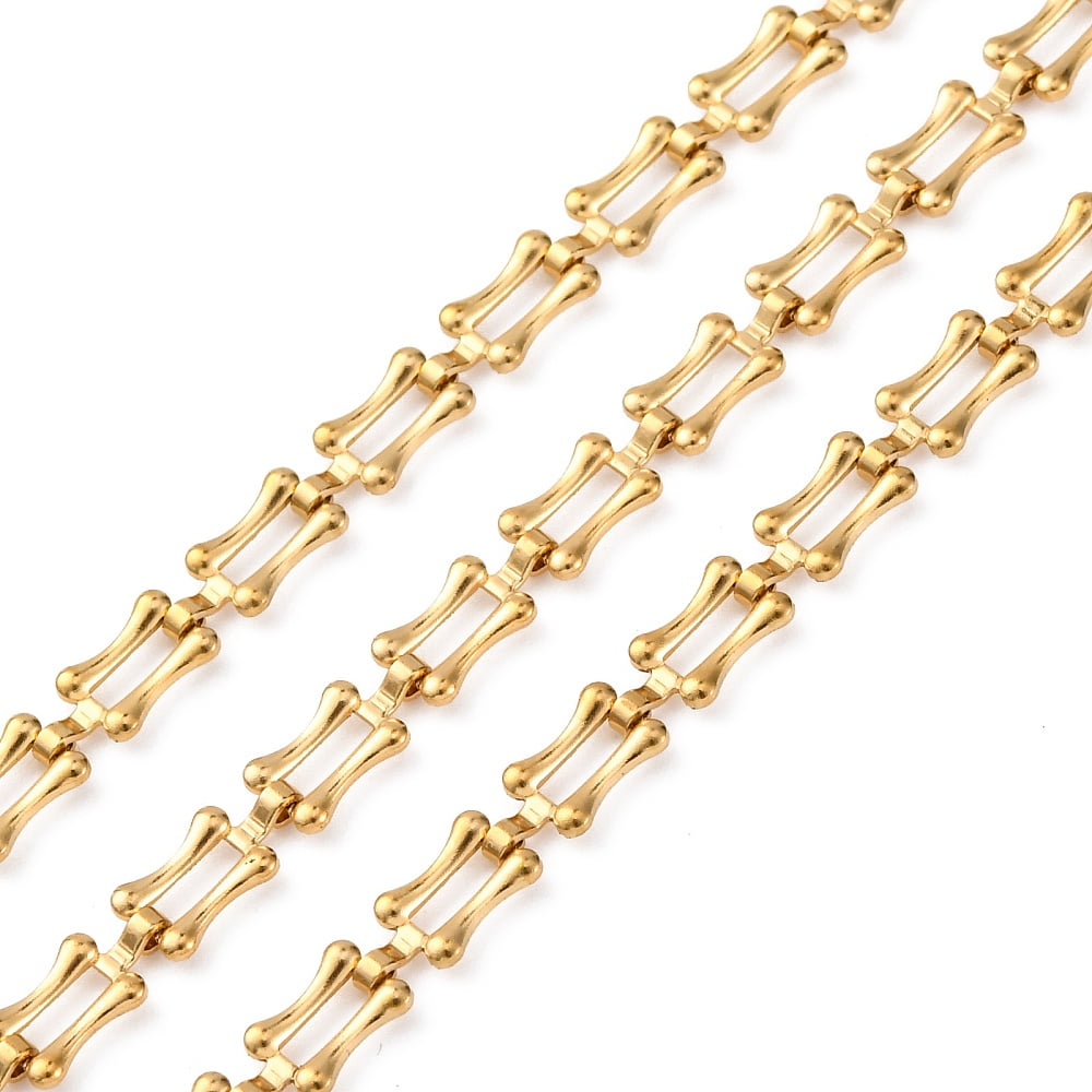 304 Stainless Steel Rectangle Link Chains with Spool Unwelded PVD ...