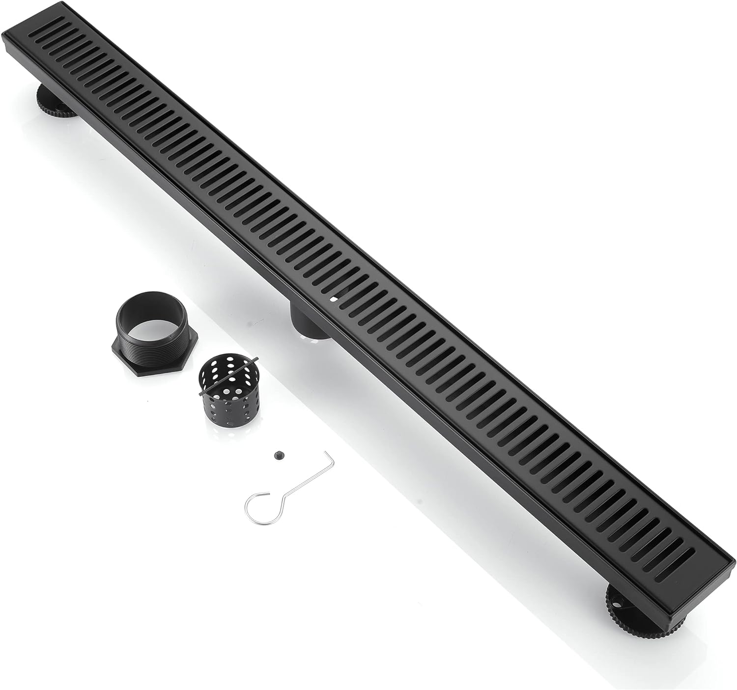 304 Stainless Steel Rectangular Shower Floor Drain (32 In, Black ...