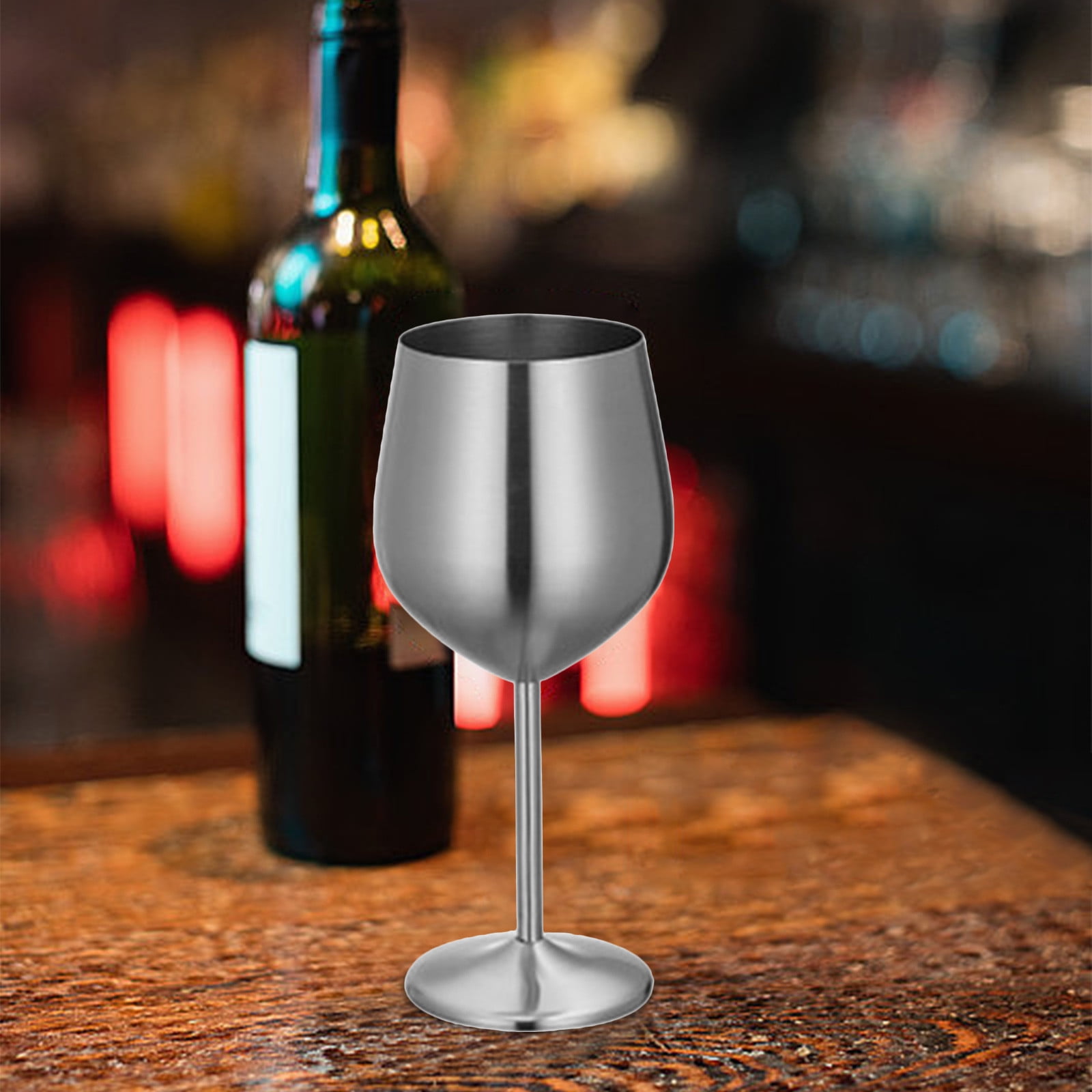 304 Stainless Steel Red Wine Glass Single Layer Goblet Restaurant ...