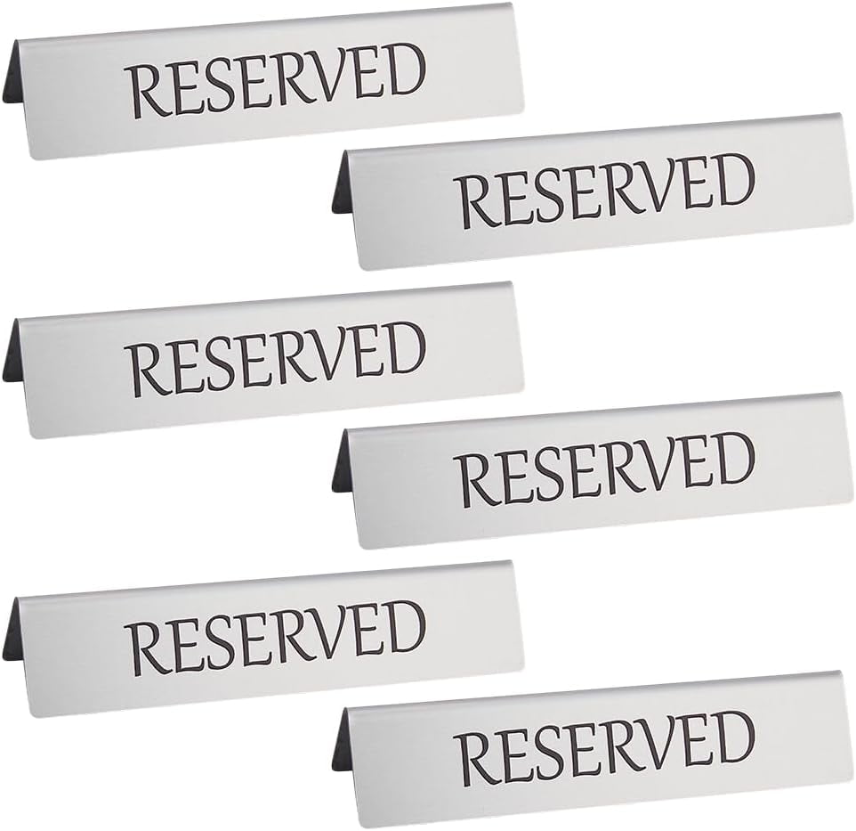 304 Stainless Steel Reserved Table Signs Tent Signs for Restaurant Bar ...