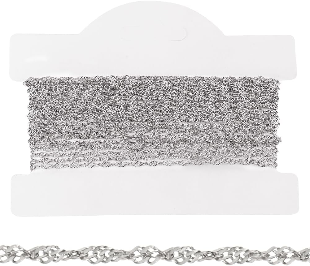 304 Stainless Steel Rope Chains Soldered with Card Paper Stainless ...