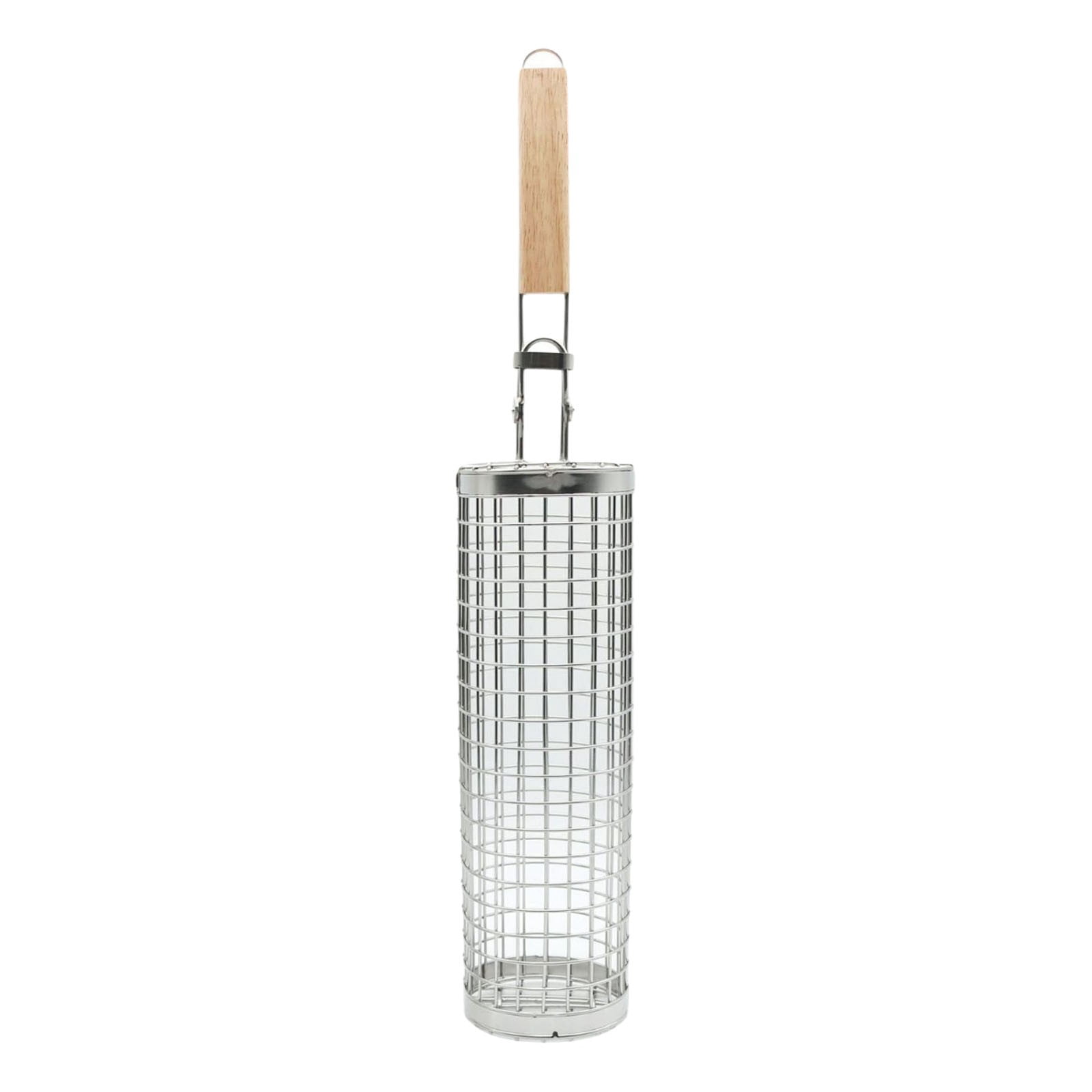 304 Stainless Steel Rotating BBQ Grill Basket Portable Barbecue Cage ...