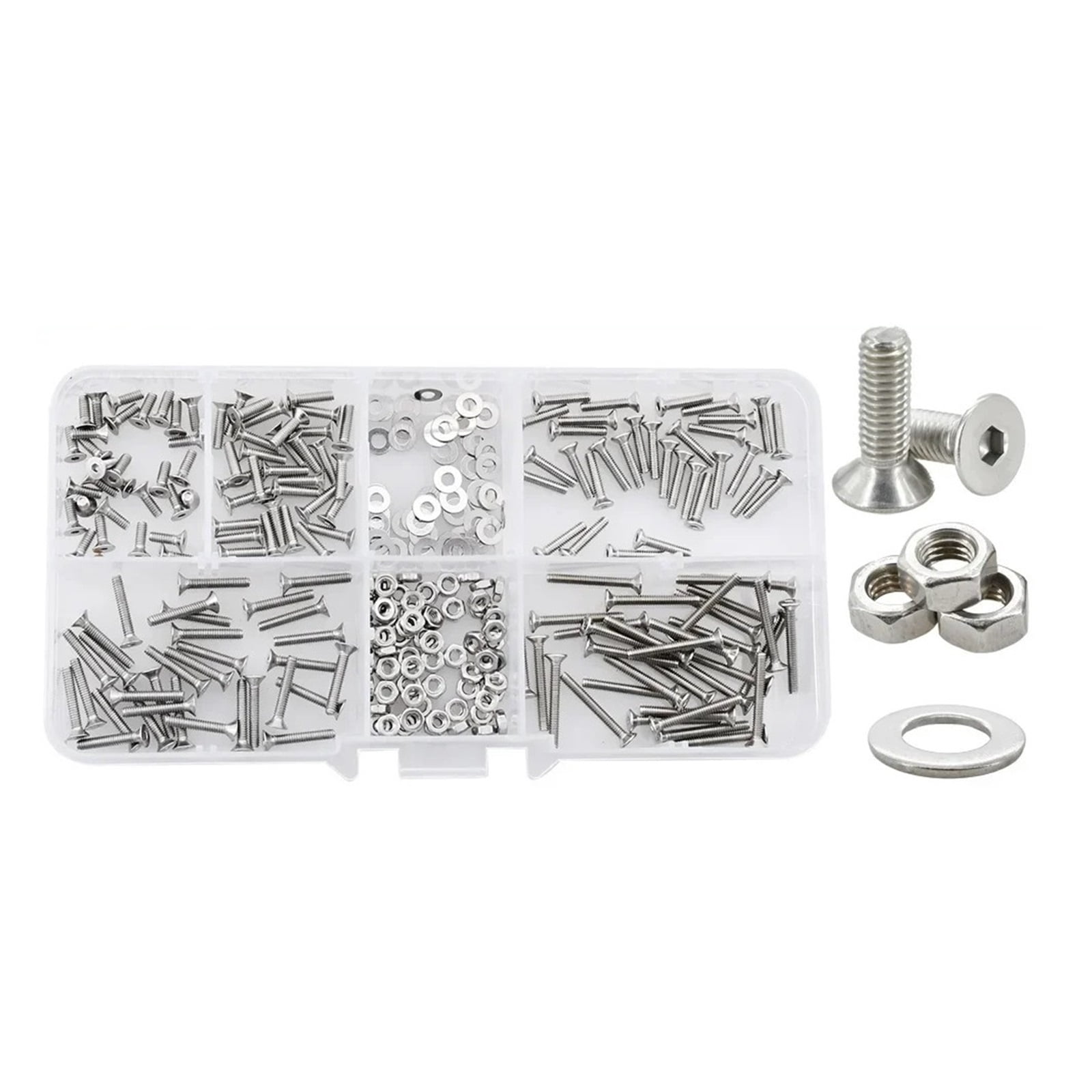 304 Stainless Steel Screw Bolt Nut Washer Kit Countersunk Machine ...