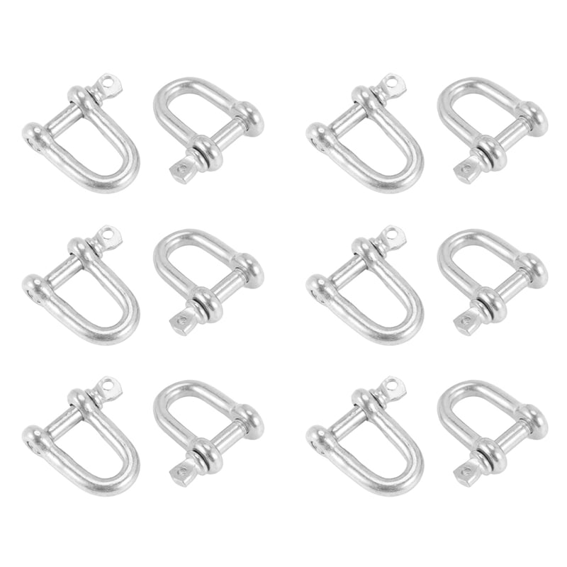 304 Stainless Steel Screw Pin D Style Chain Dee Shackle 4mm for Rigging ...