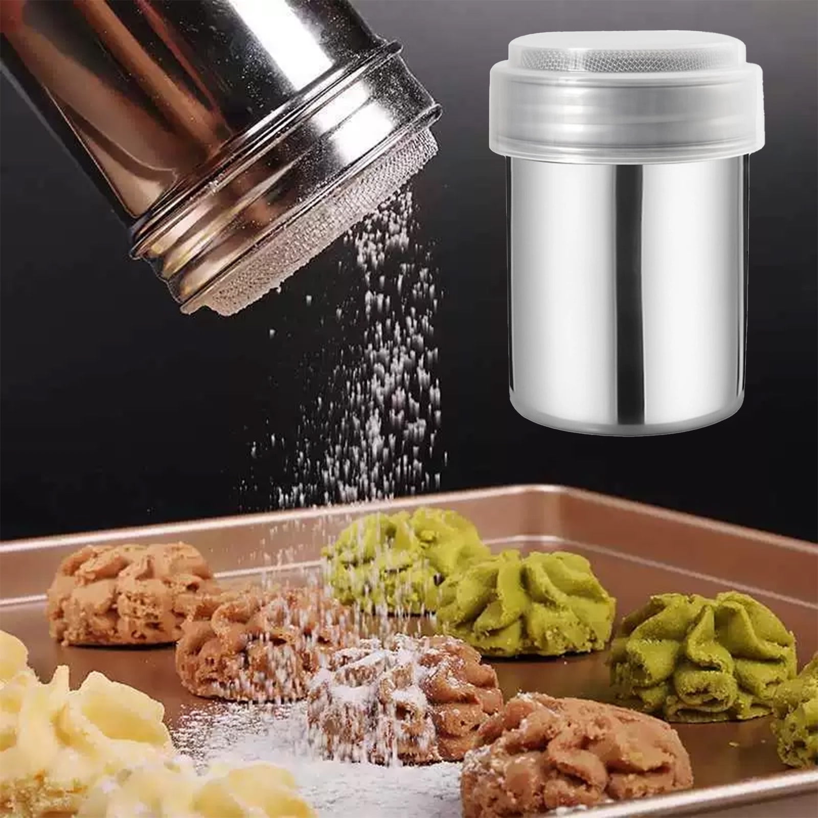 304 Stainless Steel Seasoning Pot, for Matcha Cocoa Coffee Pepper ...