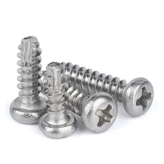 304 Stainless Steel Self-Tapping Pan Head Screws Cross Break End Screw ...