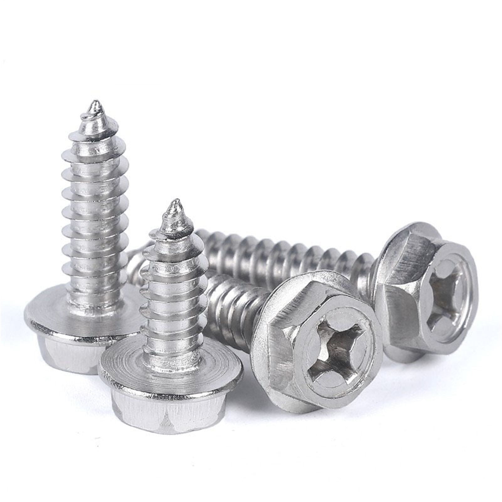 304 Stainless Steel Self-Tapping Phillips Hex Screw Cross Hexagonal ...