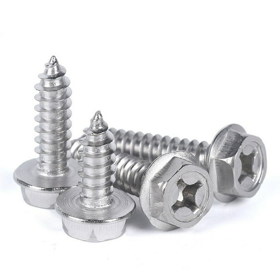 304 Stainless Steel Self-Tapping Phillips Hex Screw Cross Hexagonal ...