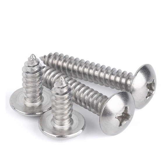 304 Stainless Steel Self-Tapping Screw Cross Wood Screws Large Pan C ...