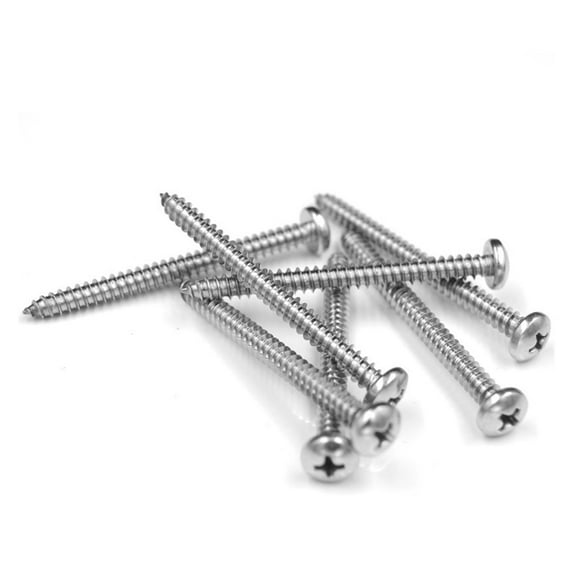 304 Stainless Steel Self-Tapping Screw Cross Wood Screws round Head Screw M3.5 M4.2 M4.8 M5.5 M6 ...