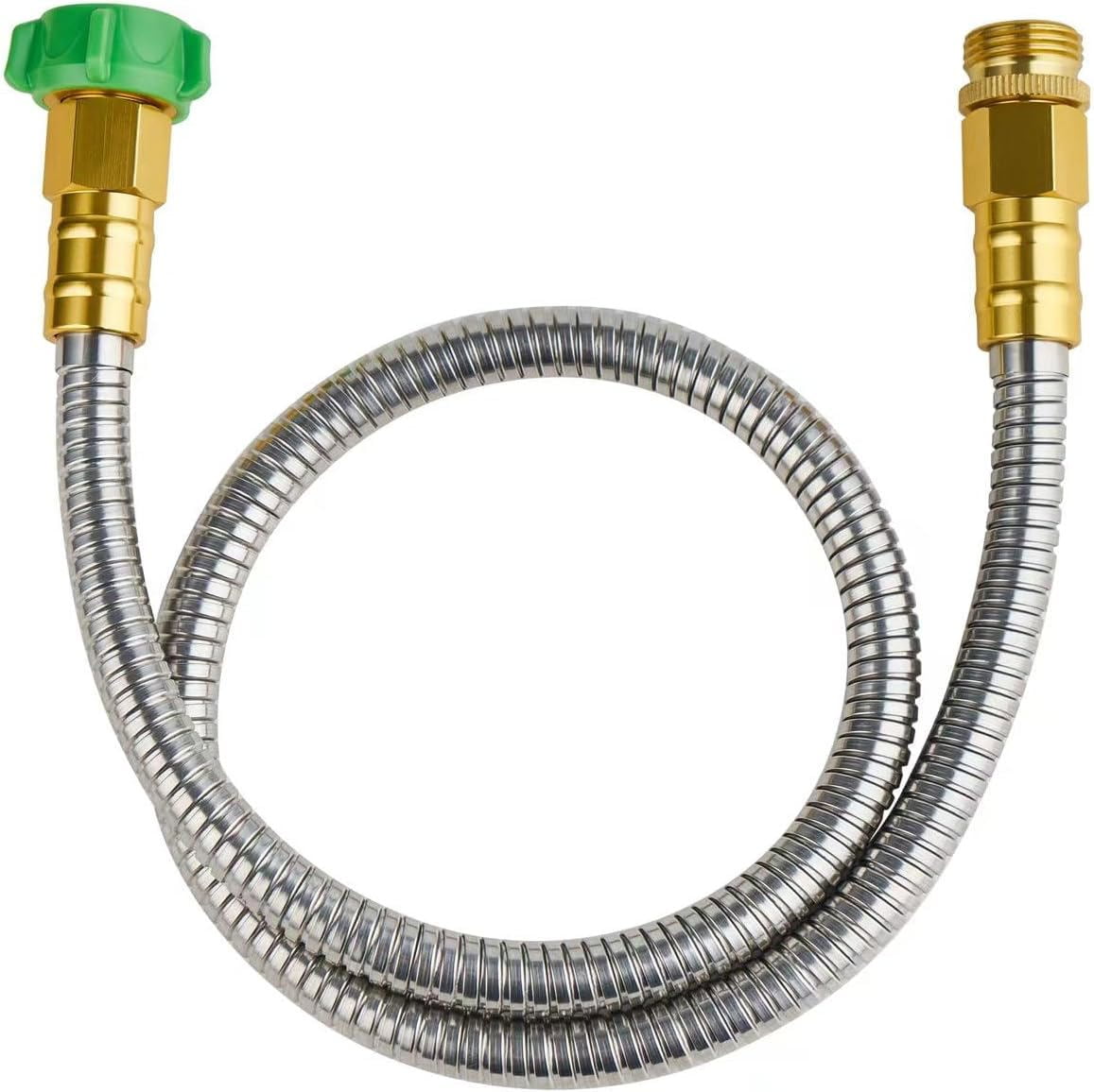 304 Stainless Steel Short Garden Hose 1 ft with Female to Male Metal ...