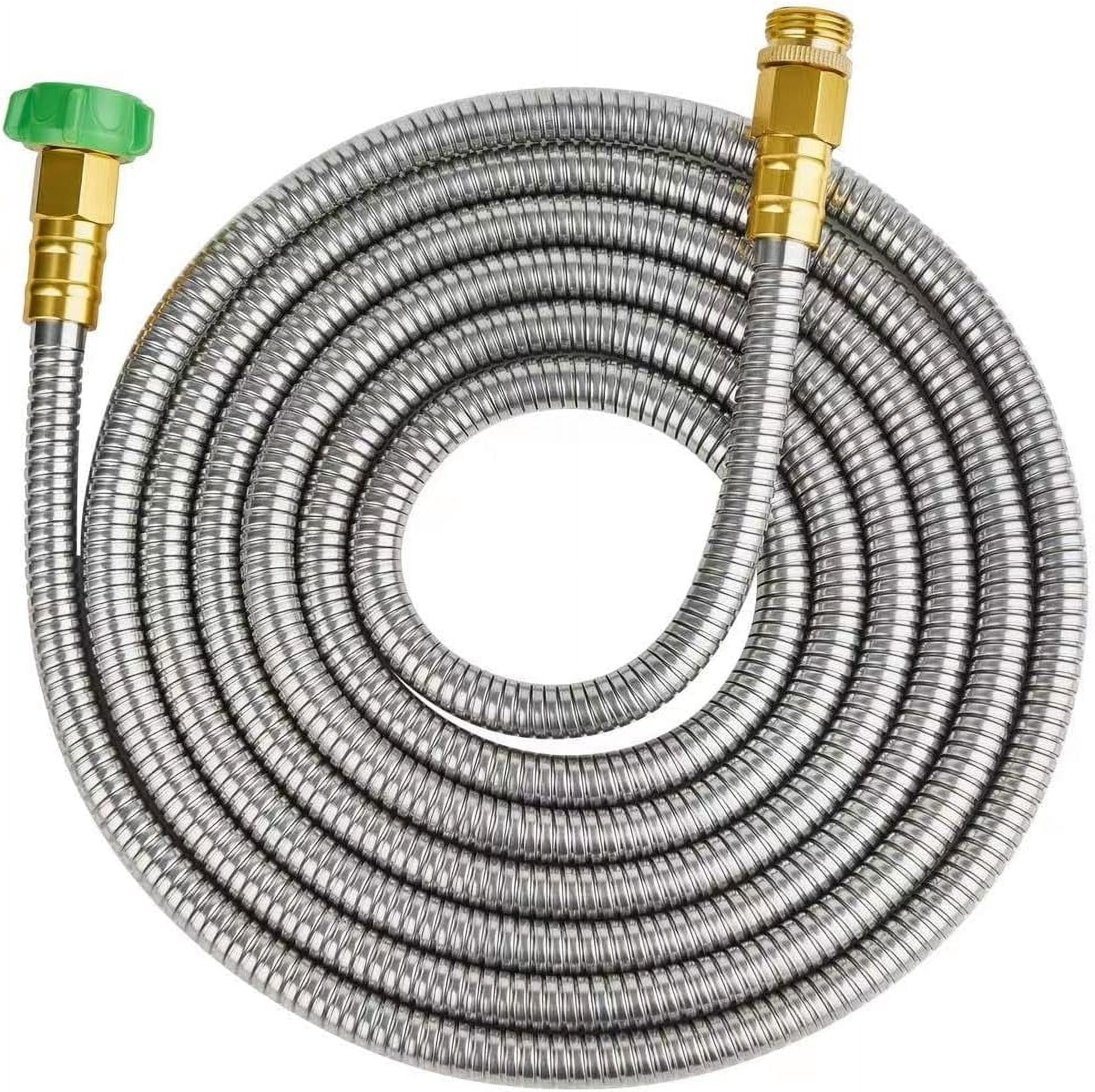 304 Stainless Steel Short Garden Hose 3 ft with Female to Male Metal ...