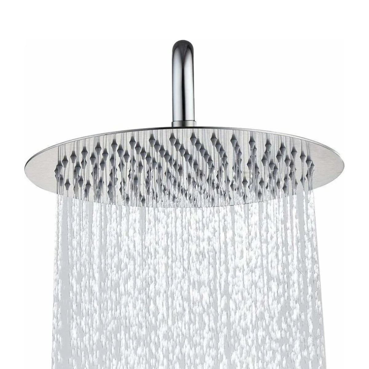 304 Stainless Steel Shower Head Round Slim High Pressure Rainfall ...