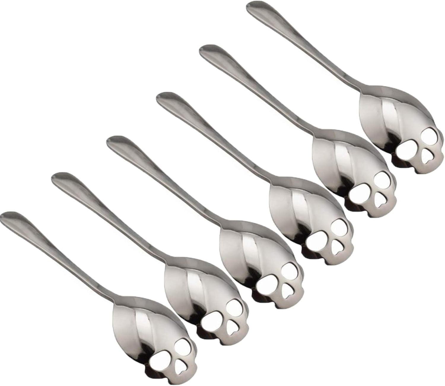 304 Stainless Steel Skull Sugar Spoon Dessert Tea Coffee Stirring Spoon ...