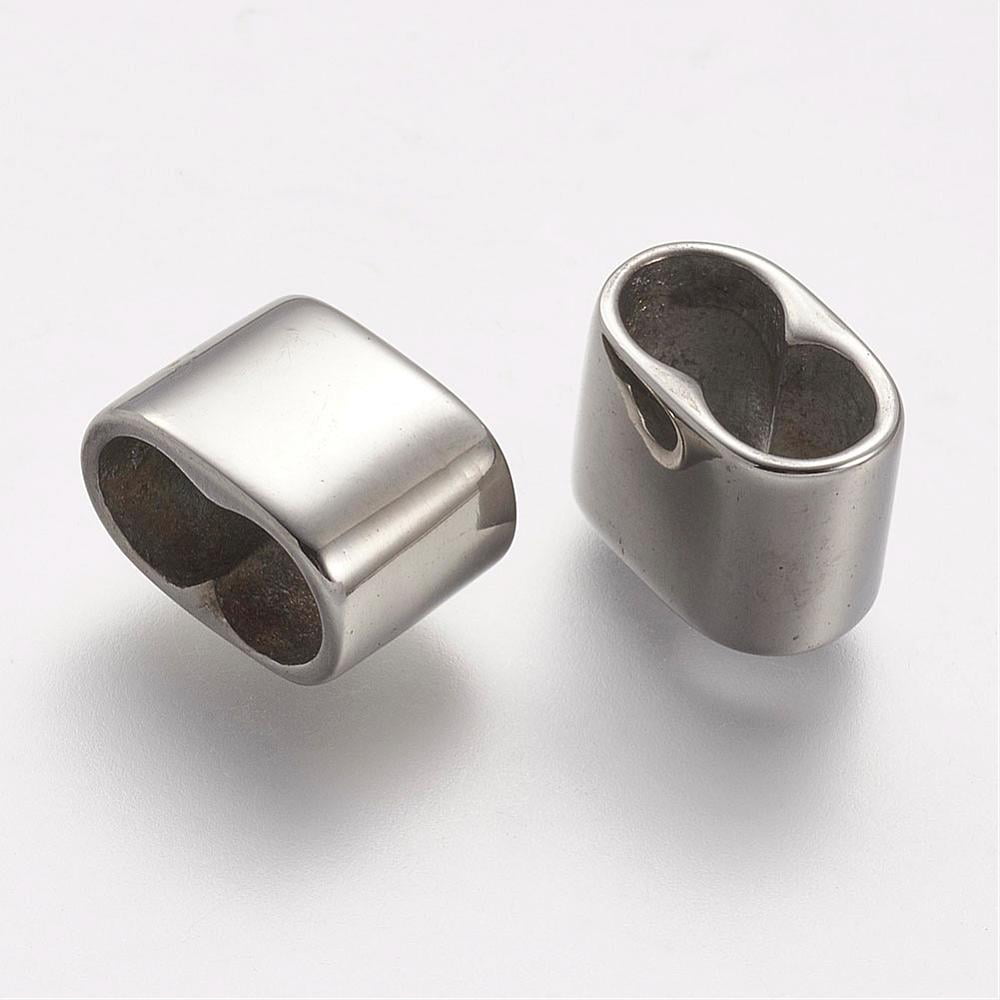 304 Stainless Steel Slide Charms For Leather Cord Bracelets Rope ...