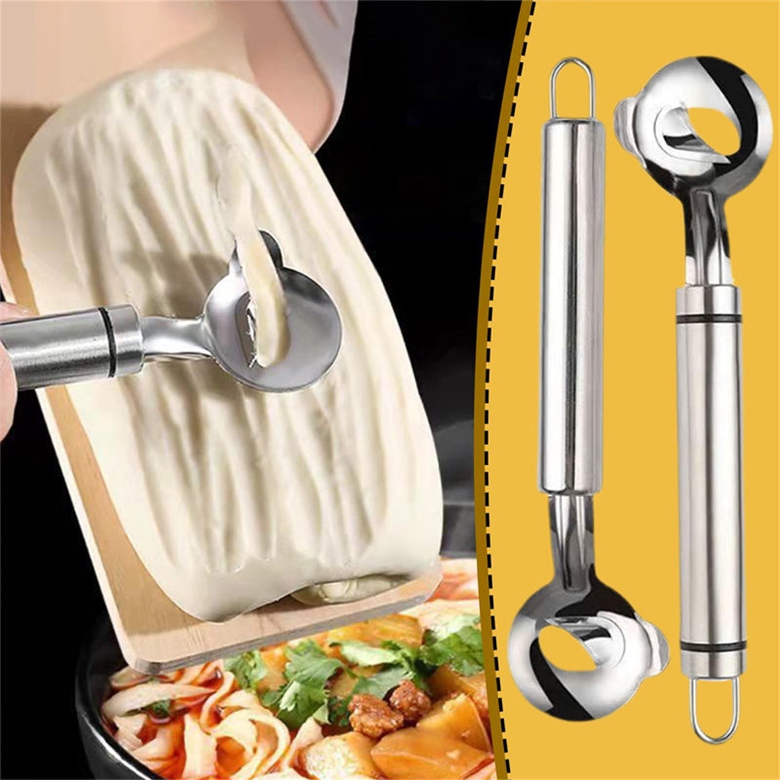 304 Stainless Steel Slotted Pasta Cutter, Manual Kitchen Tool, Sharp ...