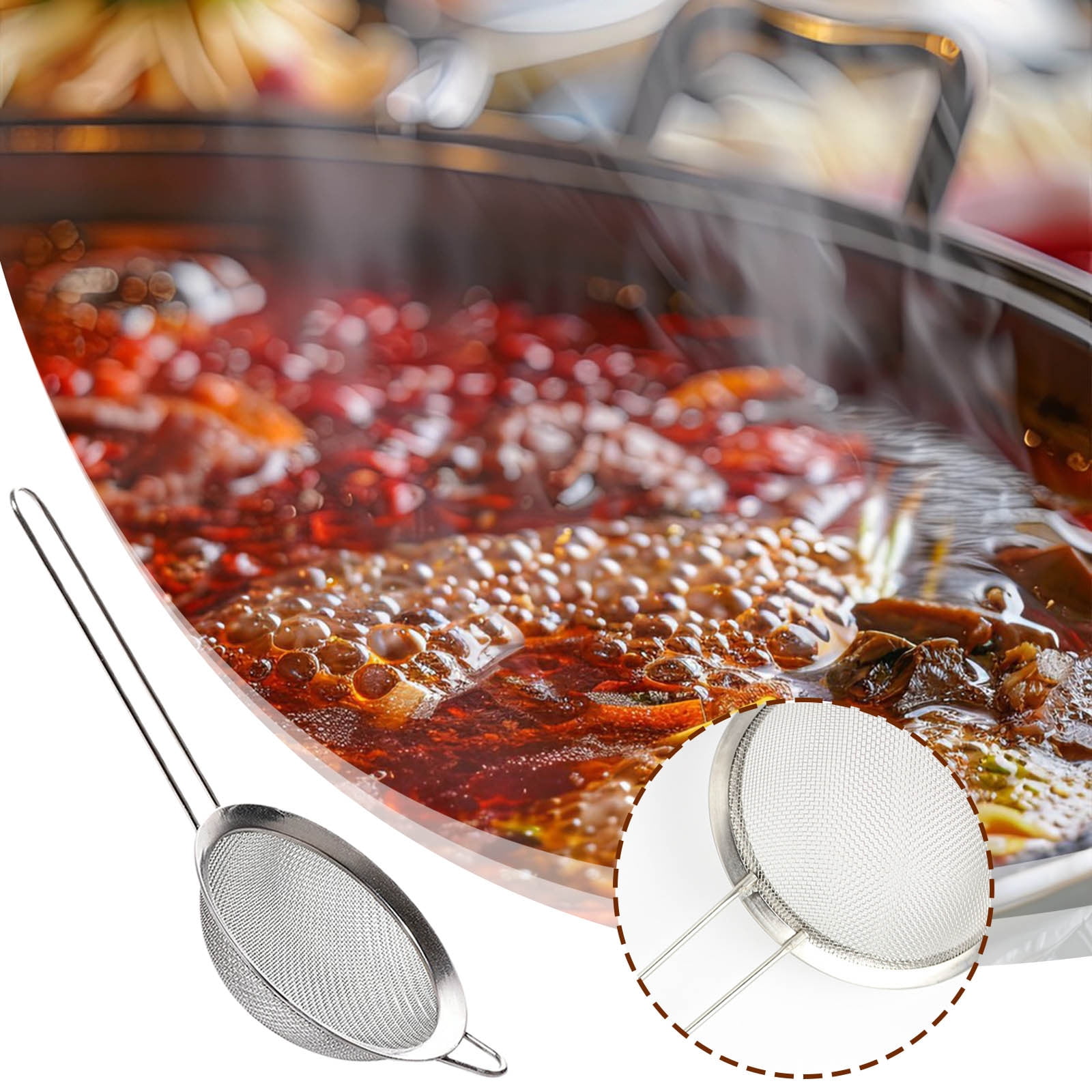 304 Stainless Steel Slotted Spoon | 9.5" Skimming Spoon with Ergonomic ...