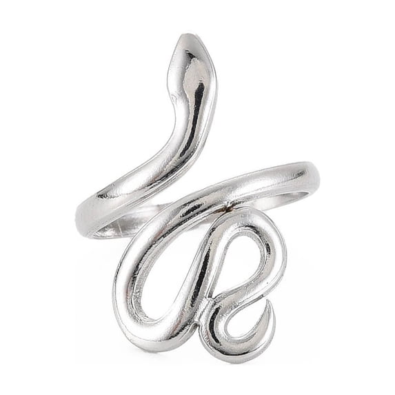 304 Stainless Steel Snake Wide Open Cuff Ring for Women Stainless Steel ...