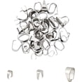 304 Stainless Steel Snap on Bails Stainless Steel Color 12.5x6mm 7x6mm ...