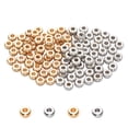 304 Stainless Steel Spacer Beads Flat Round Golden Stainless Steel ...