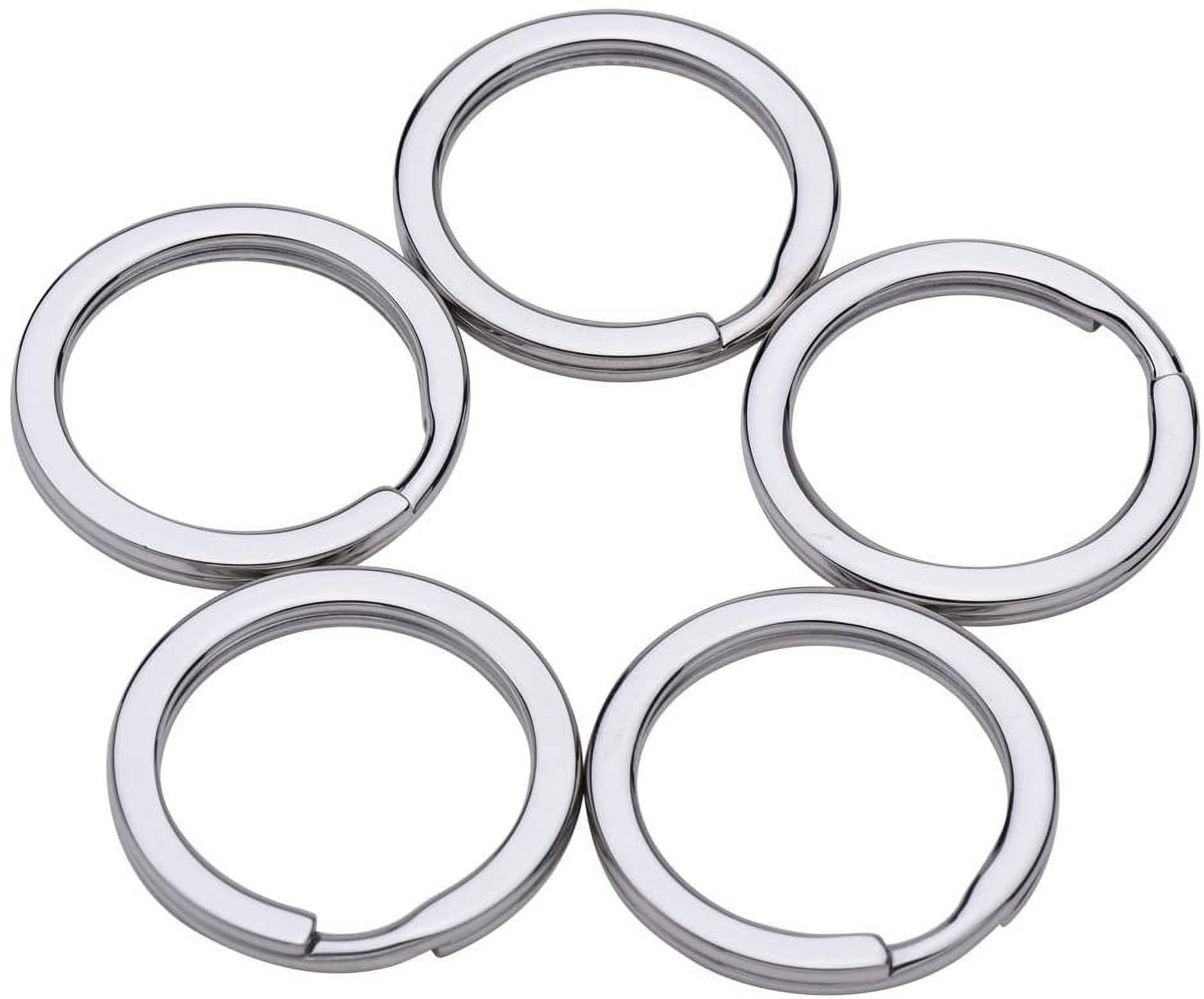 304 Stainless Steel Split Key Rings Keychain Clasp Findings Stainless ...