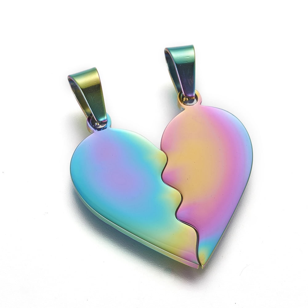 304 Stainless Steel Split Pendants Ion Plating(IP) Valentine's Day ...